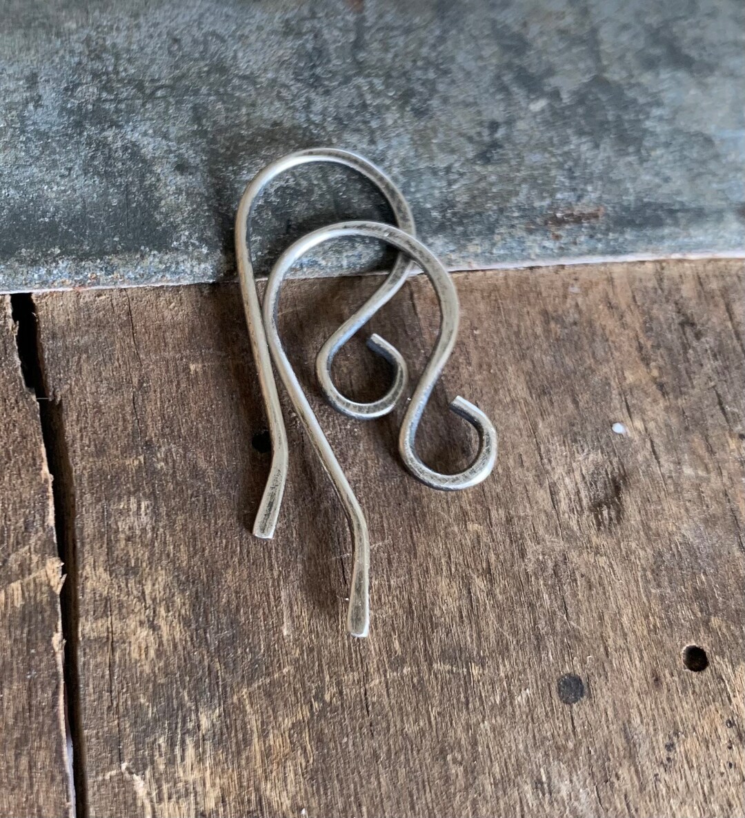 HEAVY 18 Gauge Dandy Sterling Silver Earwires - Handmade. Hand Forged ...
