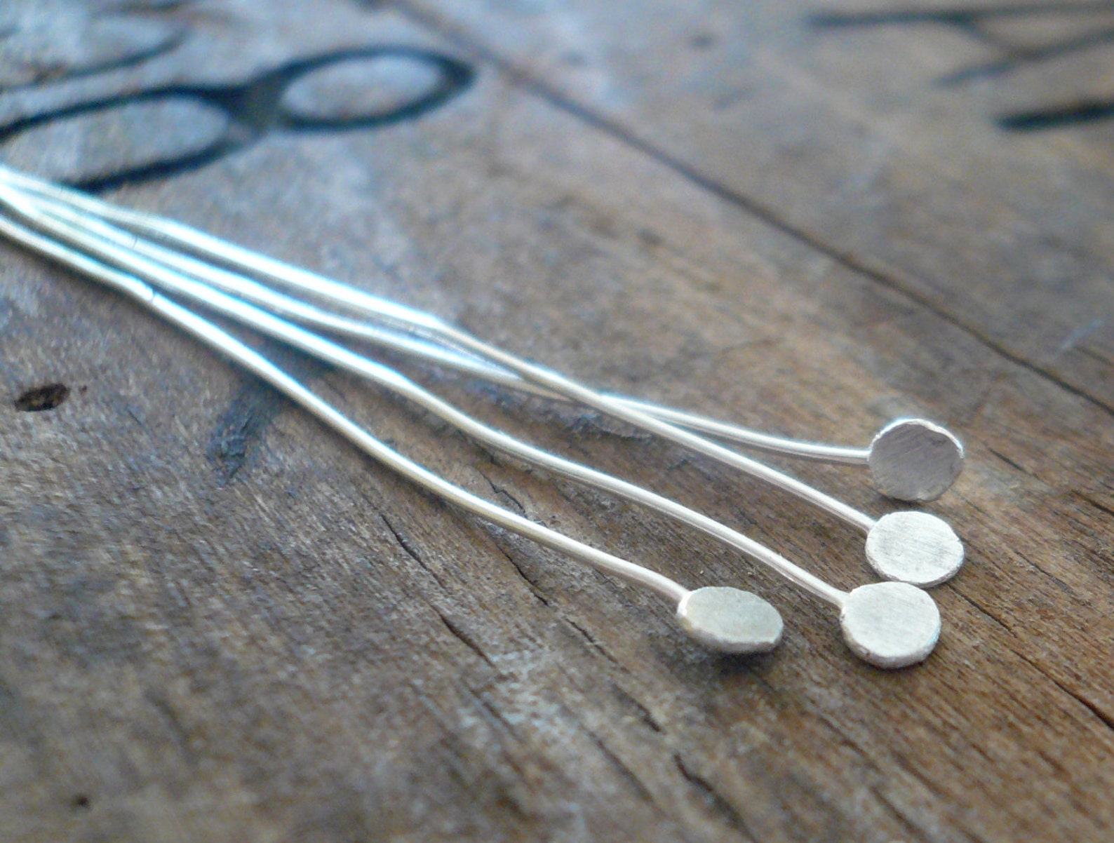 10 2" Fine Silver Handmade Paddle Headpins - Choice 26,24 or 20 Gauge ...
