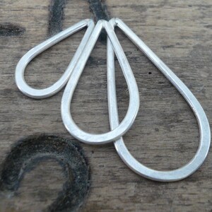 Small Handforged Sterling Silver Tear Drops - Handmade. Hand Forged ...