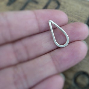 Small Handforged Sterling Silver Tear Drops - Handmade. Hand Forged ...