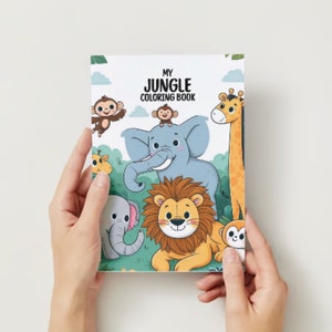 Jungle Adventure Coloring Book Kids - Toddlers | Fun Animal Designs ...