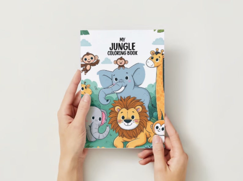 Jungle Adventure Coloring Book Kids - Toddlers | Fun Animal Designs ...