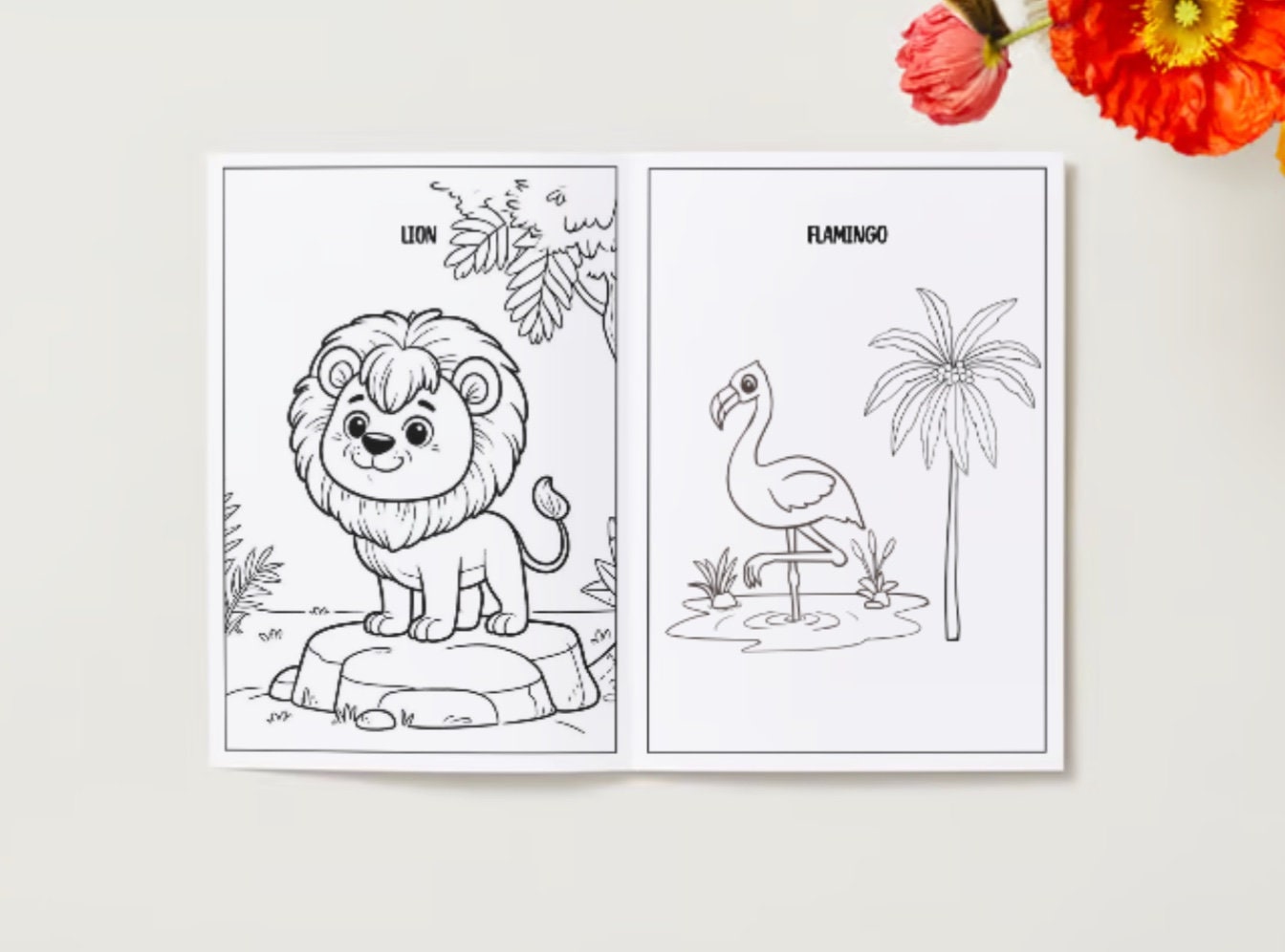 Jungle Adventure Coloring Book Kids - Toddlers | Fun Animal Designs ...