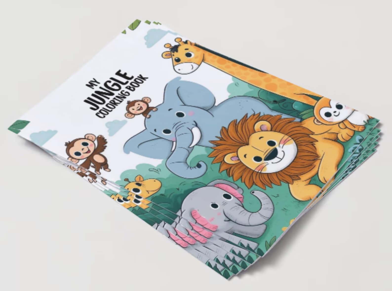 Jungle Adventure Coloring Book Kids - Toddlers | Fun Animal Designs ...
