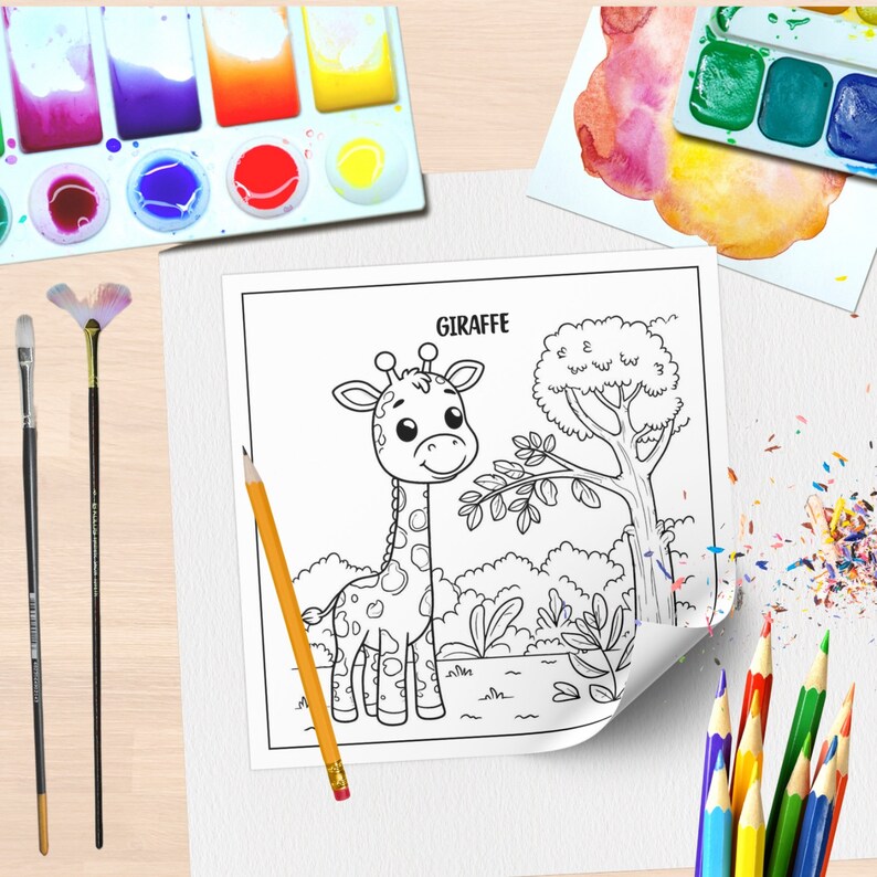 Jungle Adventure Coloring Book Kids - Toddlers | Fun Animal Designs ...