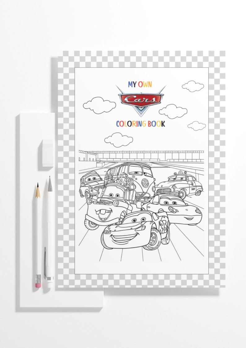 Cars Coloring Book: 30+ Pages of Fun With Characters as Lightning ...