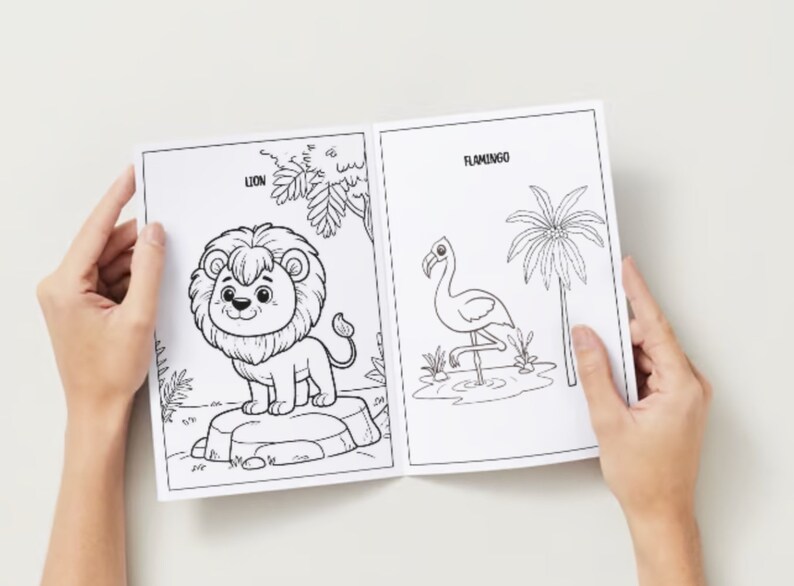 Jungle Adventure Coloring Book Kids - Toddlers | Fun Animal Designs ...