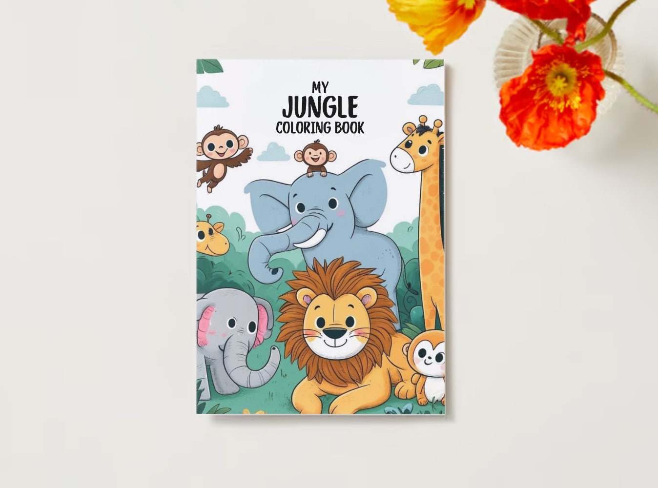 Jungle Adventure Coloring Book Kids - Toddlers | Fun Animal Designs ...