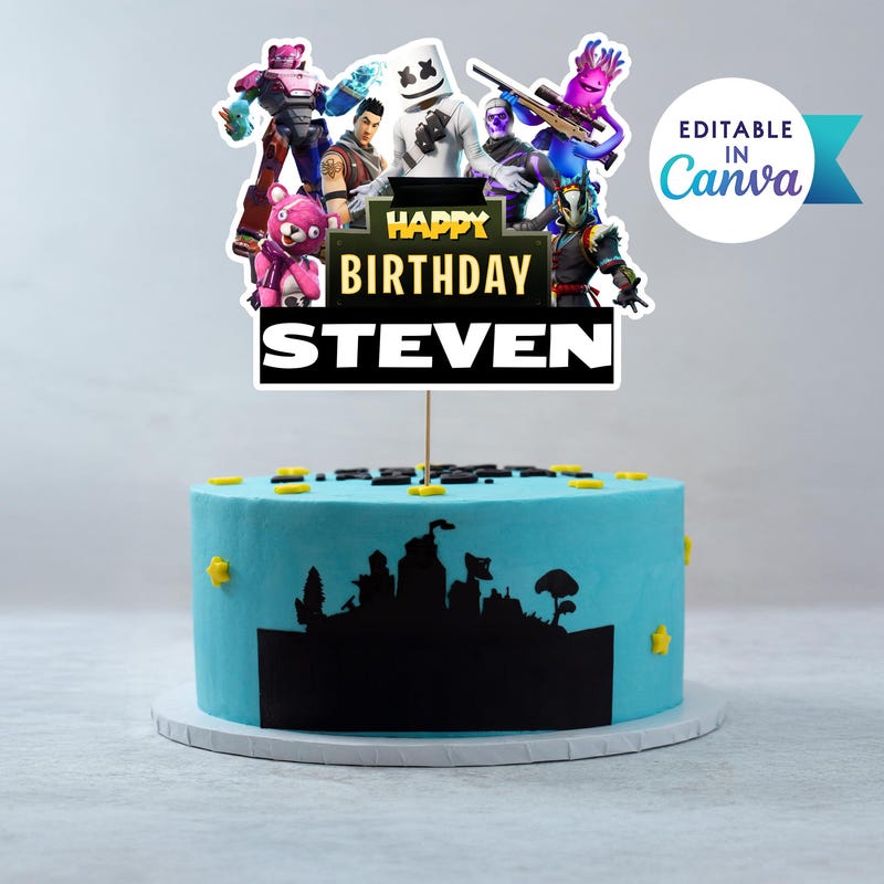 Fortnight Cake Topper - Etsy