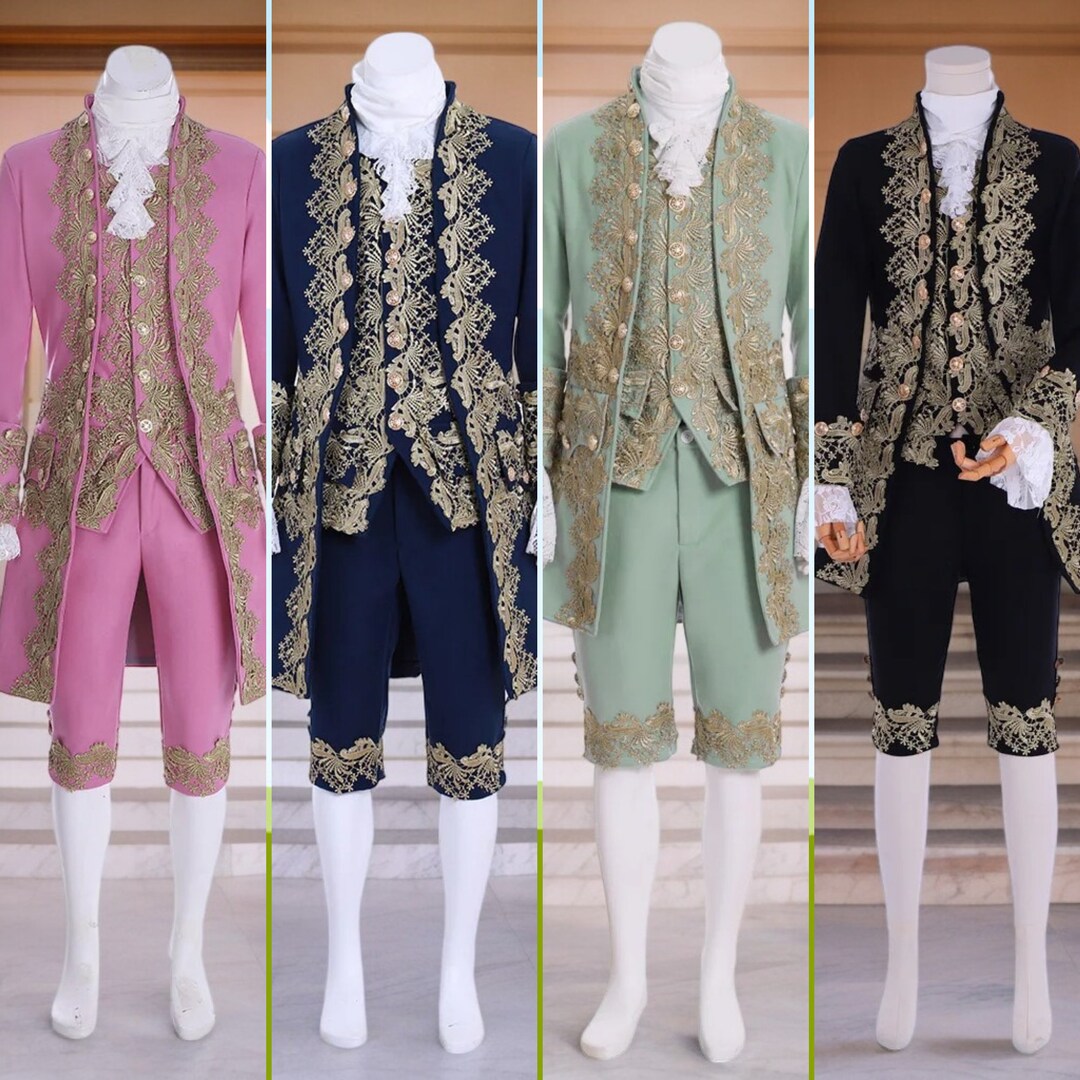 Elegant Rococo Mens Costume Set Historical Reenactment Nobleman Attire ...