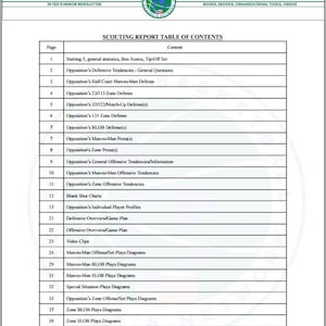 Game Planning & Scouting Report Template - Etsy