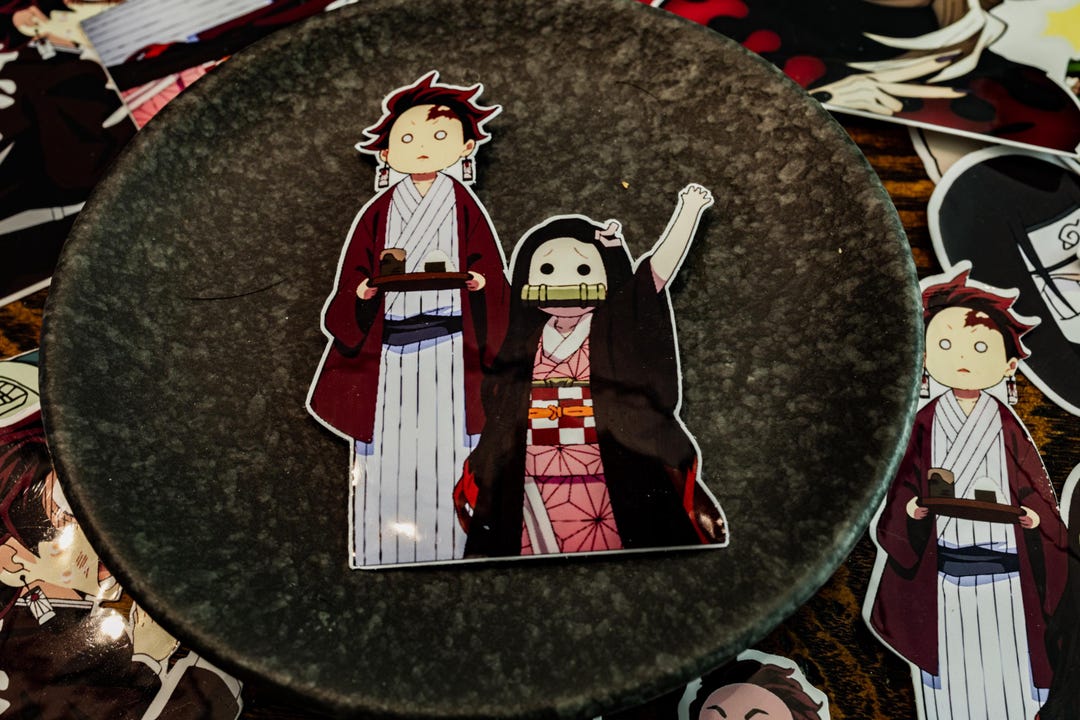 Tanjiro and Nezuko Sticker Demon Slayer Anime Decal Vinyl Sticker - Etsy