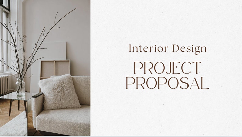 Interior Design Fee Proposal Template for Interior Designers, Canva ...