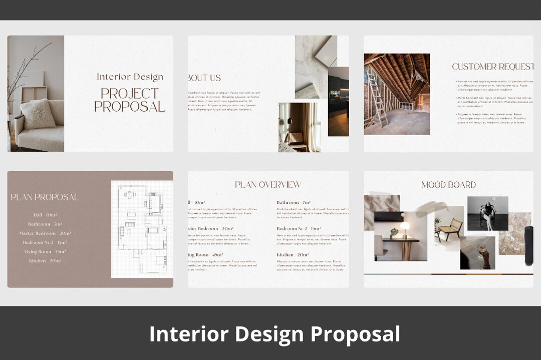 Interior Design Fee Proposal Template for Interior Designers, Canva ...