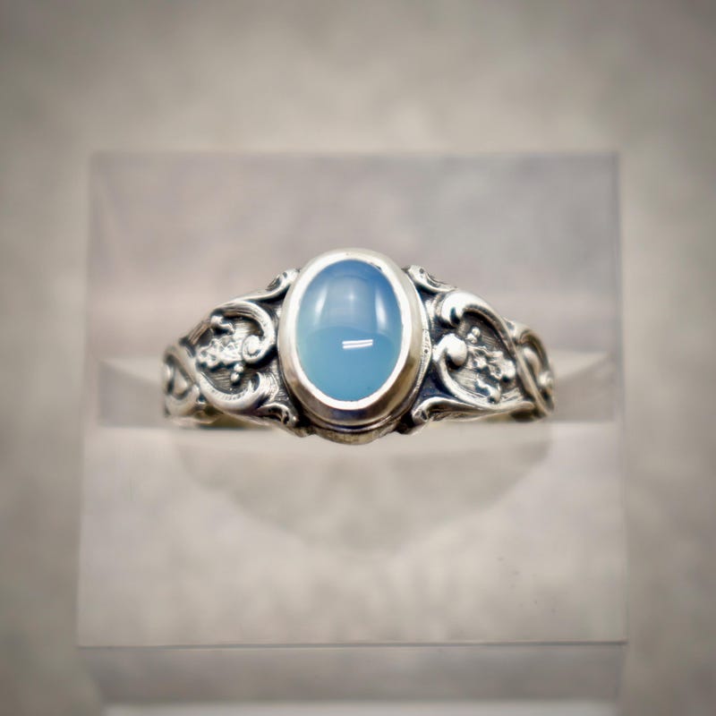 Antique Baby Blue Ring - Etsy