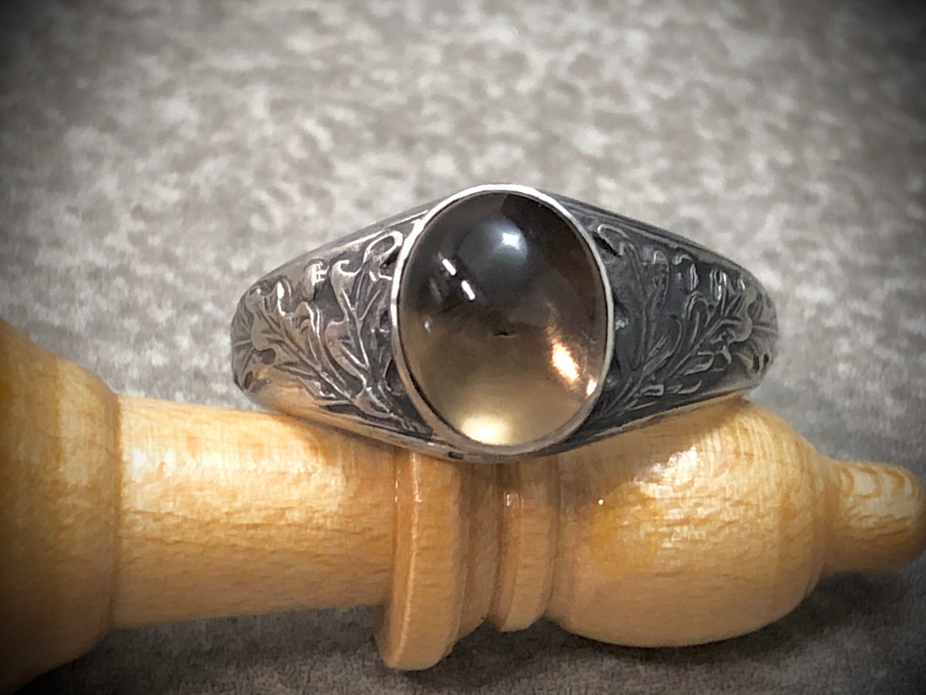 Art Jewelry Classic Sterling Silver Art Nouveau Ring With | Etsy