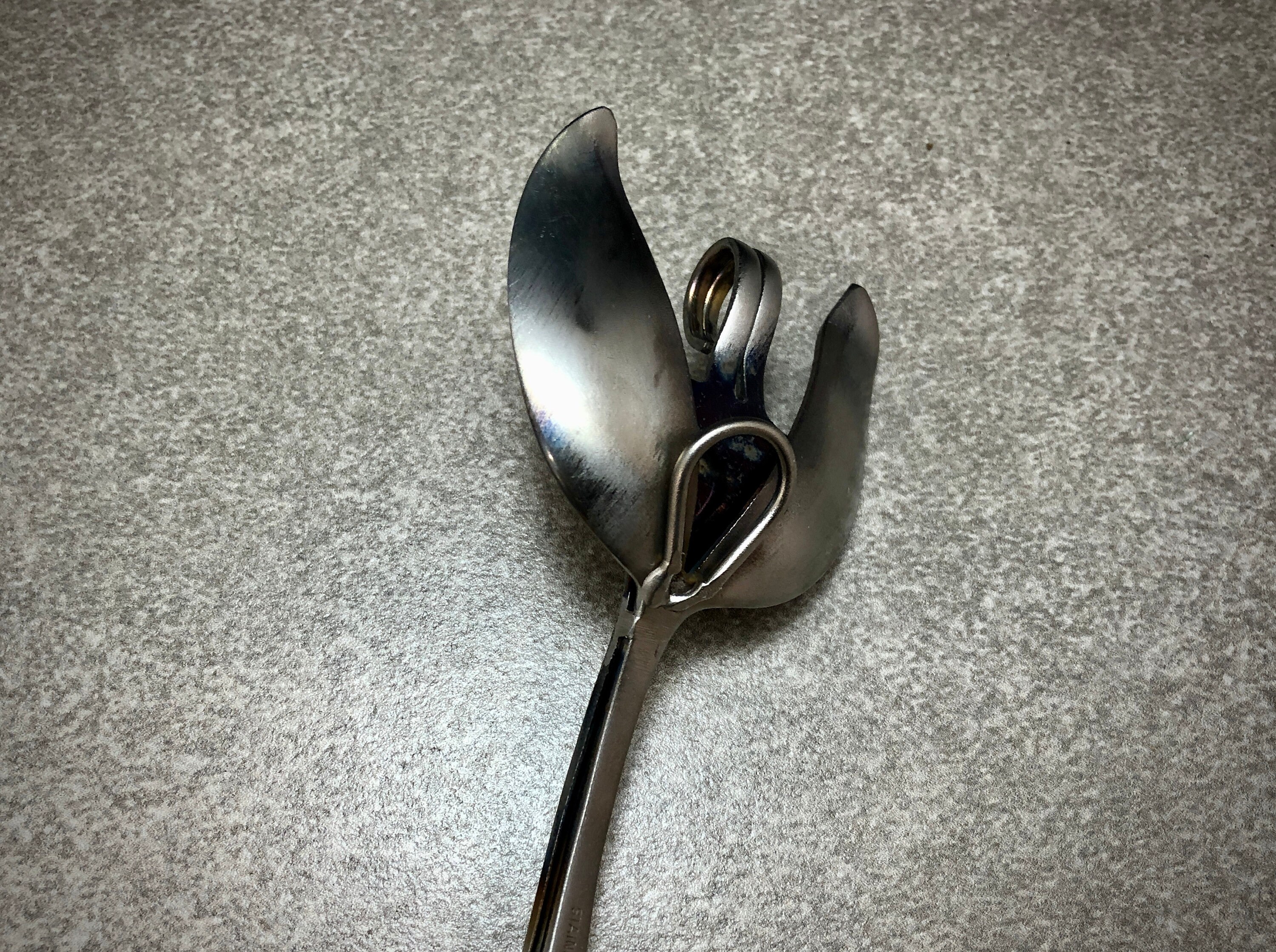 Welded Stainless Steel Cutlery Angel Wallhanging C | Etsy