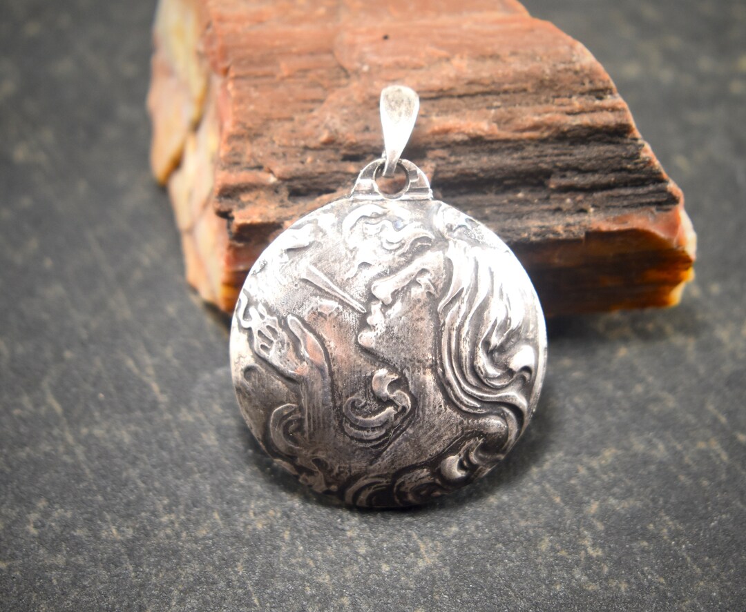Art Nouveau Smoking Beauty Unger Brothers Design Sterling Silver ...