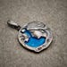 Art Nouveau Armand Bargas Sculpture Blue Glass Enamel Pendant in Fine ...