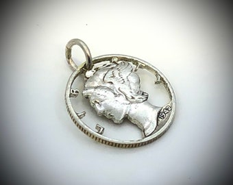 Cut Coin Pendant | Etsy