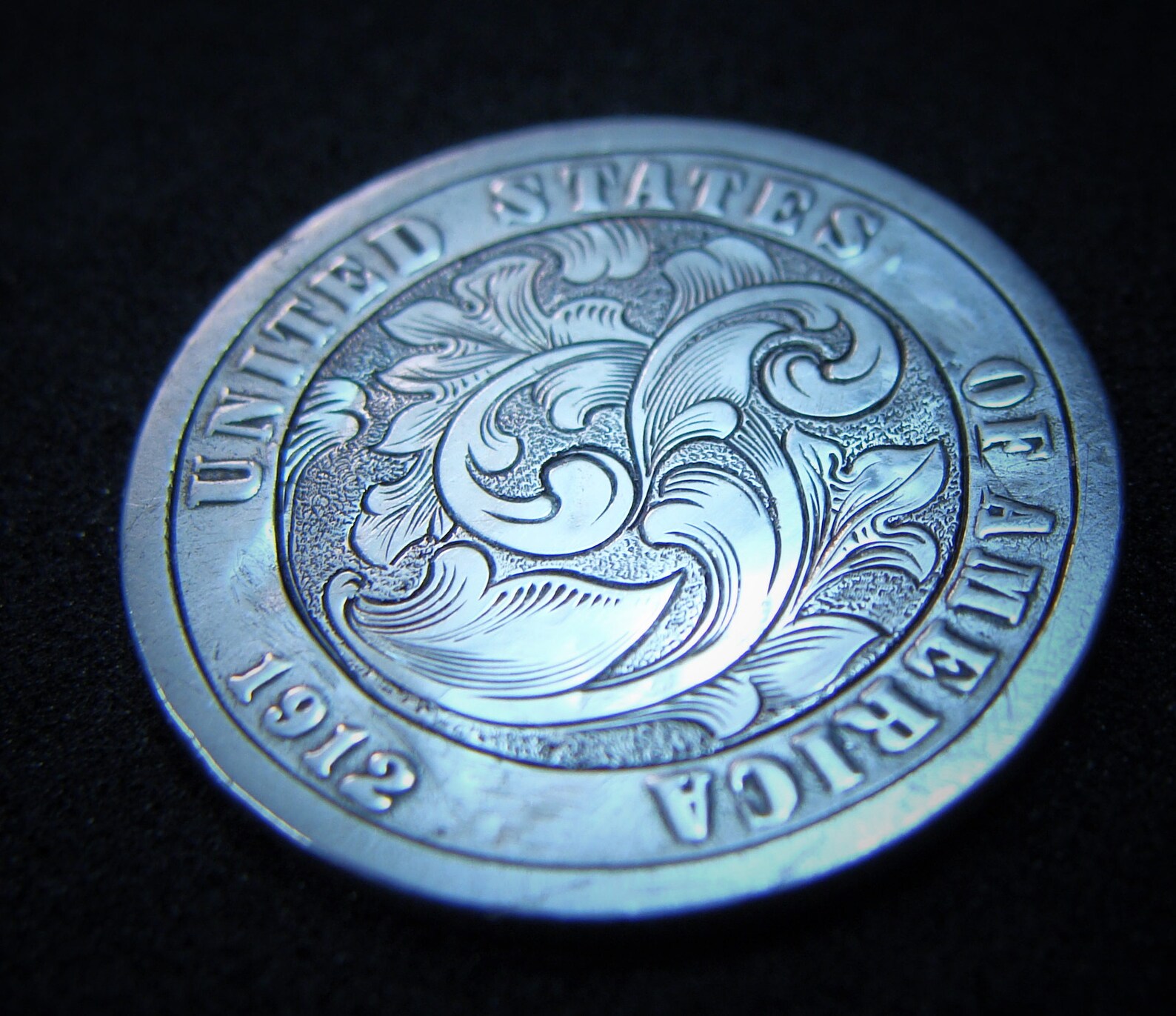 Hand Engraved Art Nouveau Inspired Silver Liberty Dime Love | Etsy