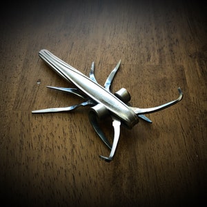 Welded Steel Fantasy Bug Insect Sculpture Made From Stainless Cutlery ...