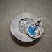 Art Nouveau Armand Bargas Sculpture Blue Glass Enamel Pendant in Fine ...