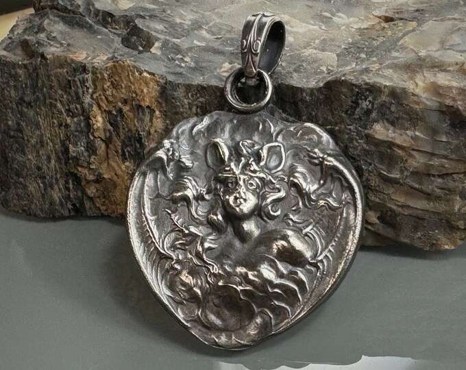 Reserved for Celia Lucier Bat Girl Art Nouveau High Relief Beauty ...