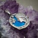 Art Nouveau Armand Bargas Sculpture Blue Glass Enamel Pendant in Fine ...