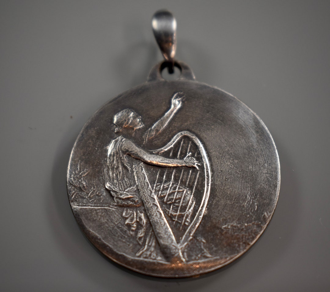 Calliope Muse of Music and Song Art Nouveau Design Solid Sterling ...