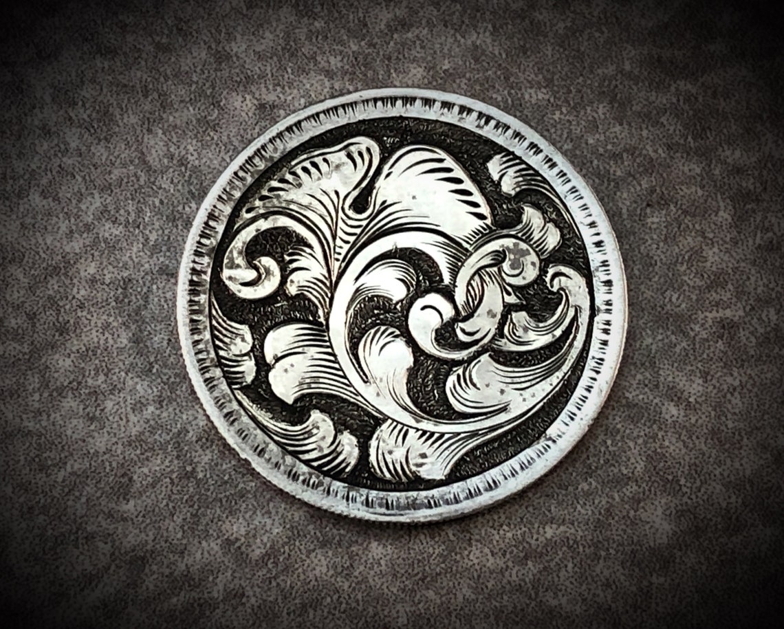 Hand Engraved Scrollwork on A Silver Half Rupee Indian Coin - Etsy