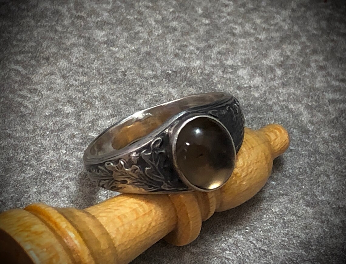 Art Jewelry Classic Sterling Silver Art Nouveau Ring With | Etsy