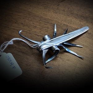 Welded Steel Fantasy Bug Insect Sculpture Made From Stainless Cutlery ...