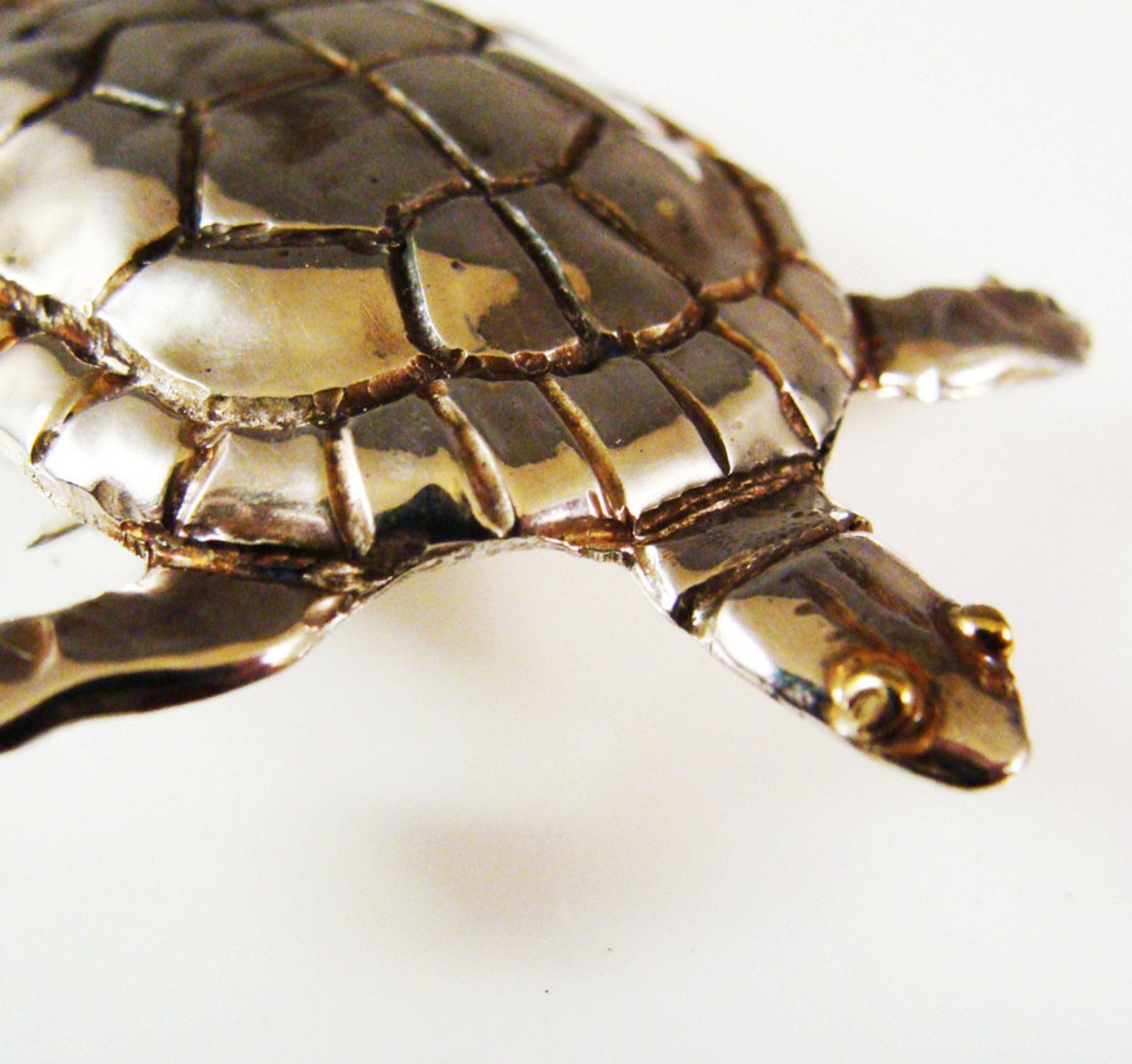 Art Nouveau Inspired Design Sterling Silver Turtle Brooch Hand - Etsy