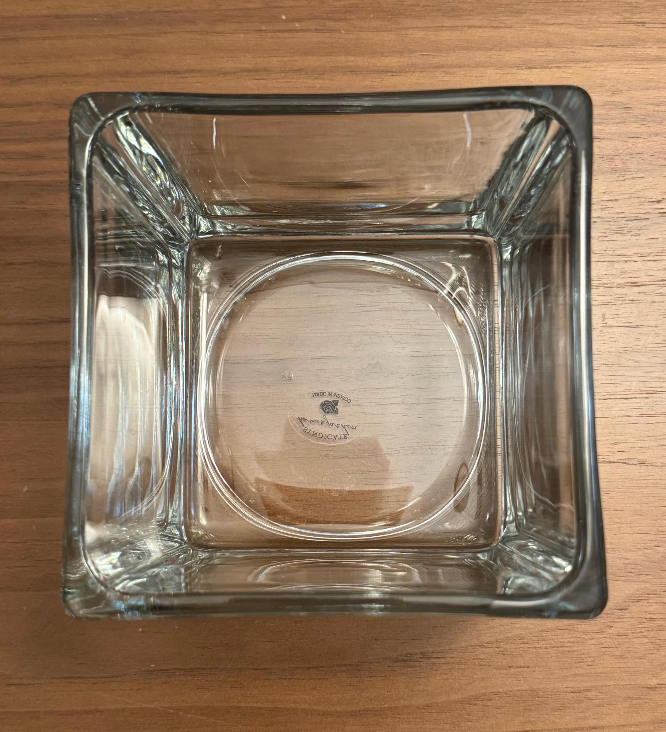 Glass Square Cube Clear Glass Flower Floral Vase Syndicate Home ...