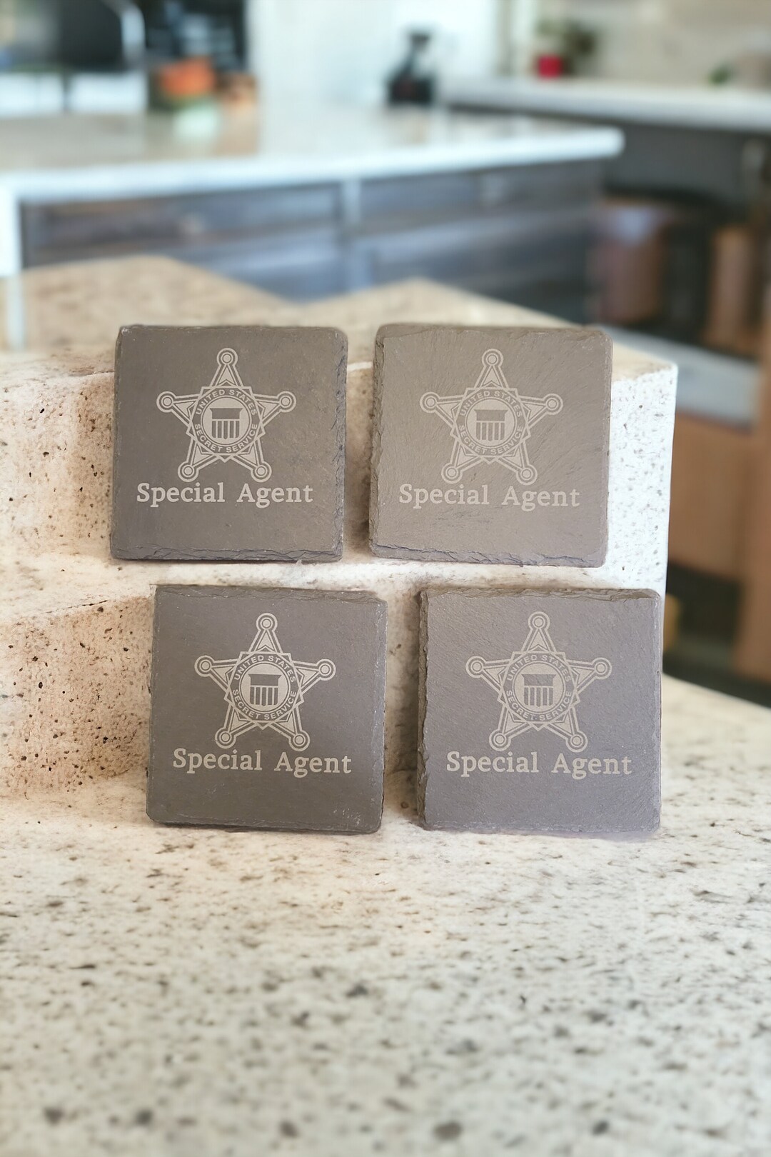 USSS Secret Service Slate Coasters Set of 4 - Etsy