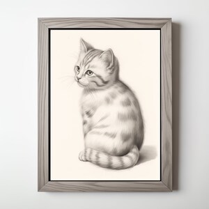 CAT Art PRINTABLE: CAT Art Prints Vintage, Farmhouse Decor, Gallery Wall Print, Cottage Print ...