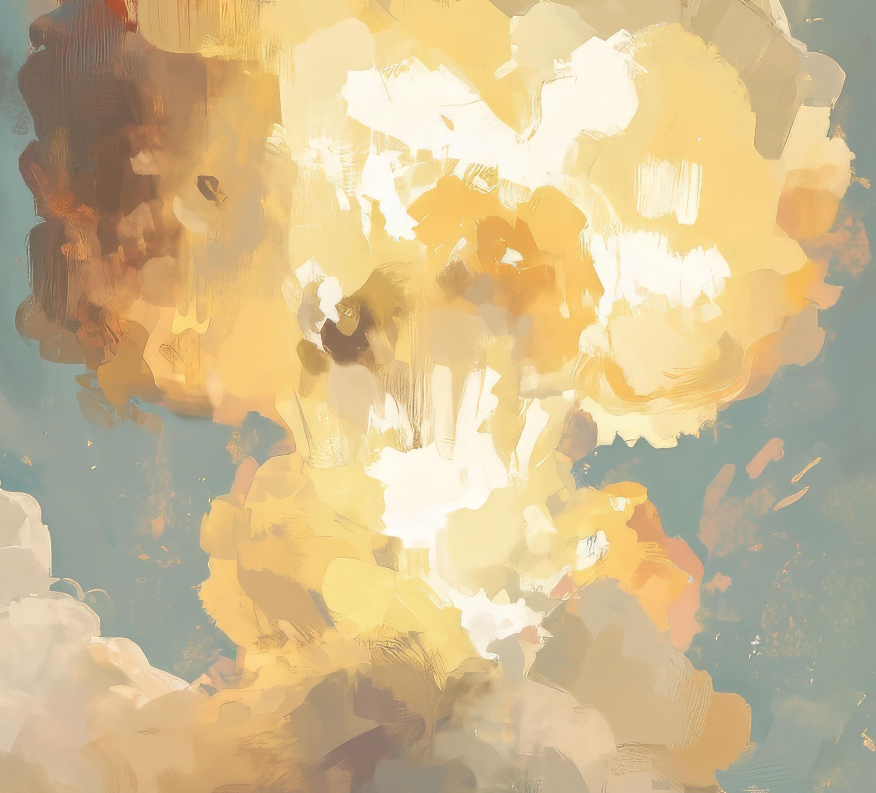 Retro Trippy Wall Art: Surreal Art Print, Nuclear Blast, Weird Trippy ...