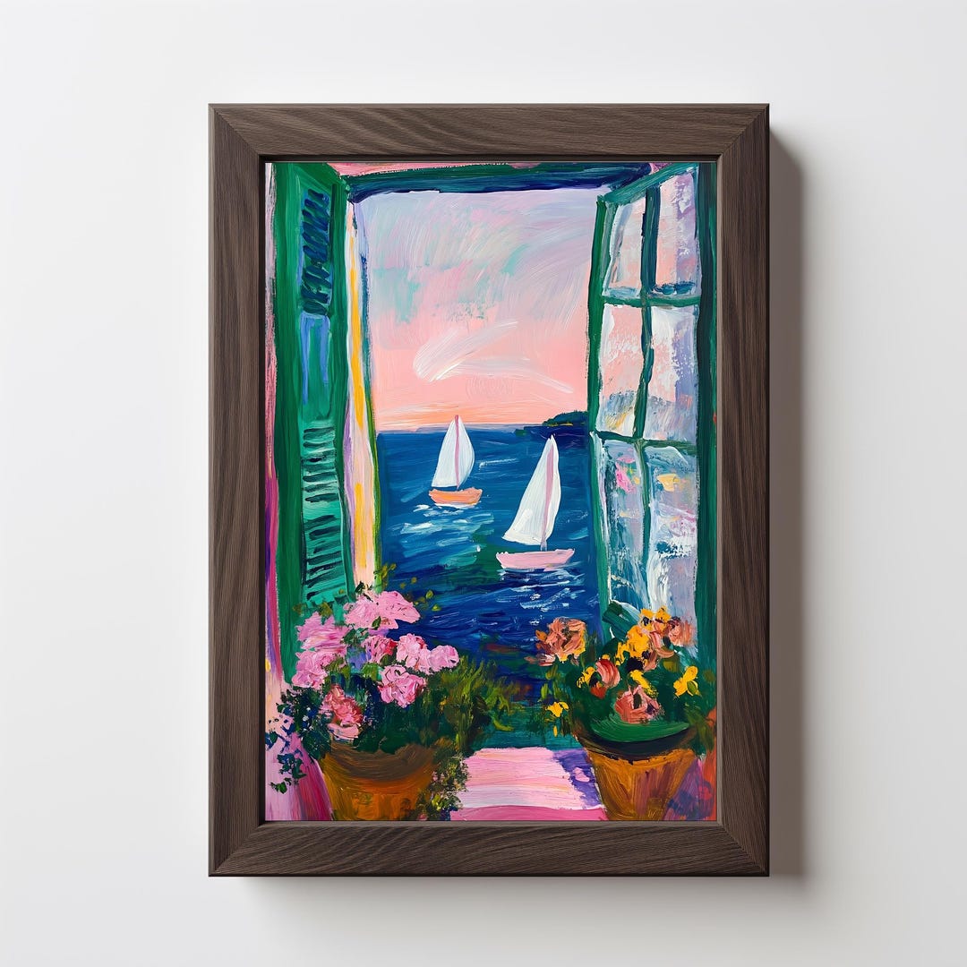 Open Window Sailboats: Fauvism Painting, Window Sailboats, Modern Art ...
