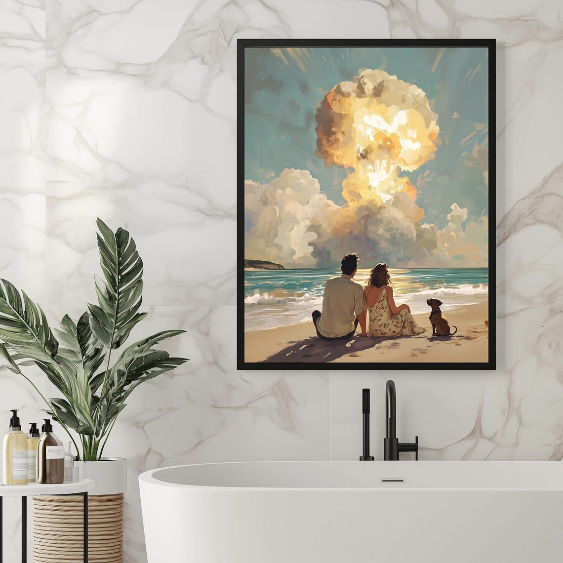 Retro Trippy Wall Art: Surreal Art Print, Nuclear Blast, Weird Trippy ...