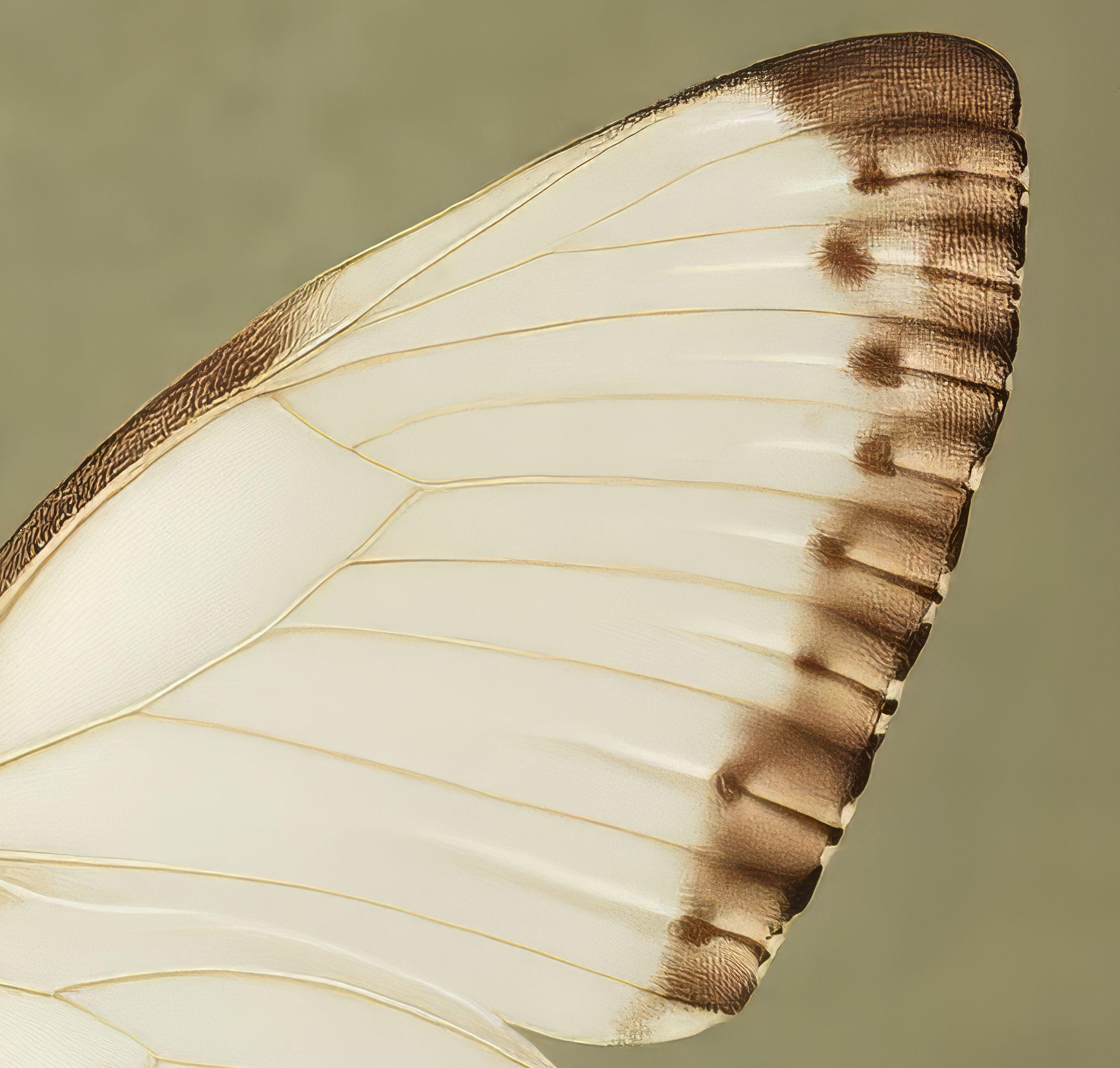 Vintage White Butterfly Print: Moody Olive Green Wall Art (digital ...