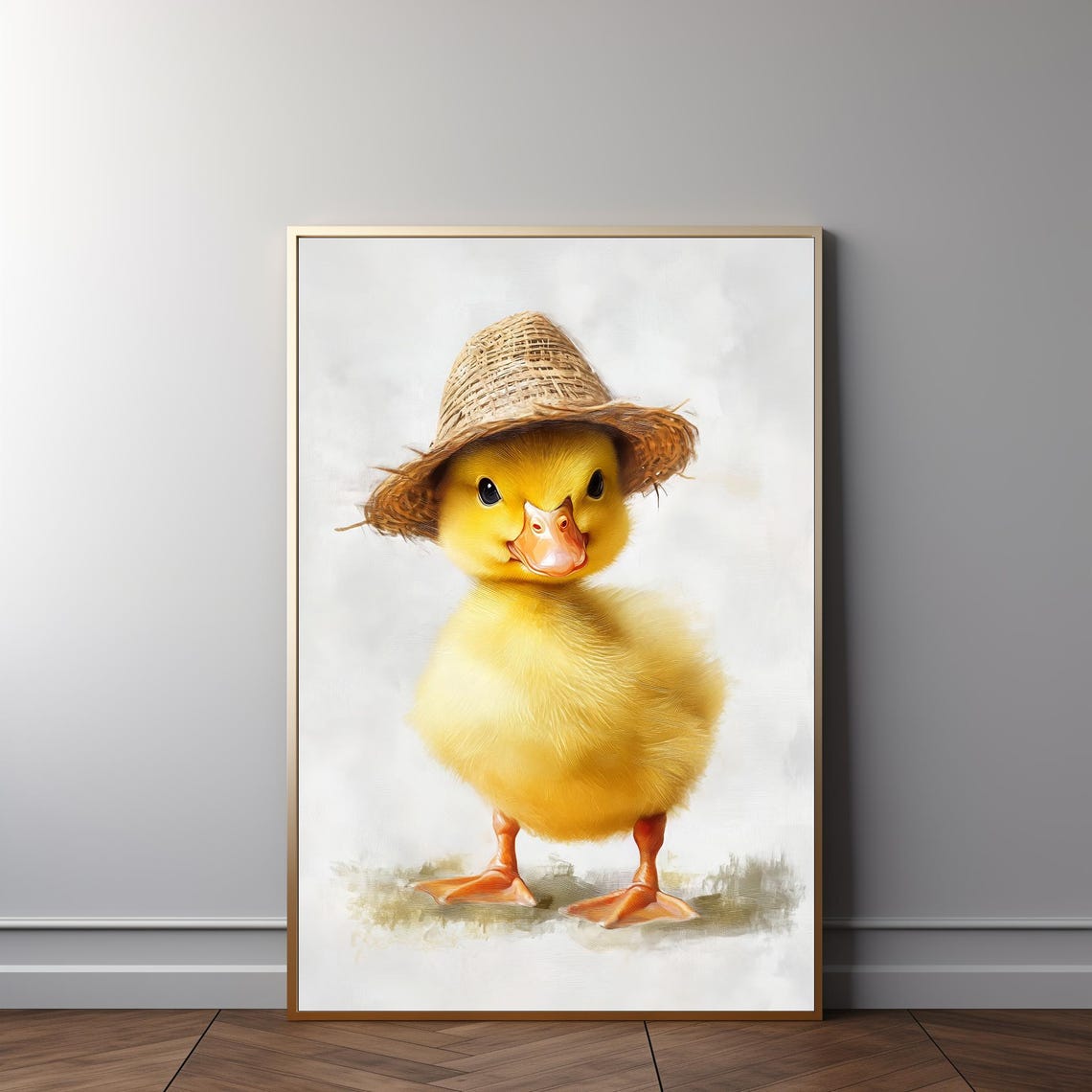 Duckling Portrait Art Prints: Farmhouse Nursery Decor (digital Download ...