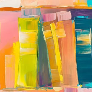 Vibrant Bookshelf Art: Abstract Book Lover Print (digital Download) 335 ...