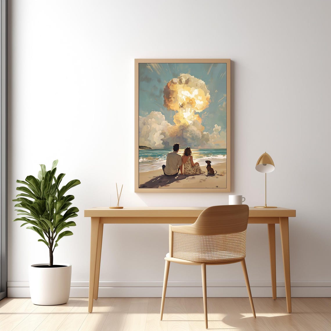 Retro Trippy Wall Art: Surreal Art Print, Nuclear Blast, Weird Trippy ...
