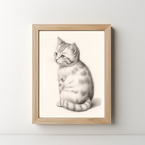 CAT Art PRINTABLE: CAT Art Prints Vintage, Farmhouse Decor, Gallery Wall Print, Cottage Print ...