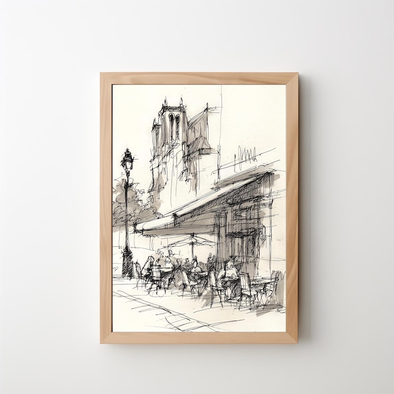 Pen and Ink Drawing Paris - Etsy