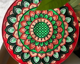 Authentic Indian Lippan Art Vibrant Mandala Wall Decor - Etsy