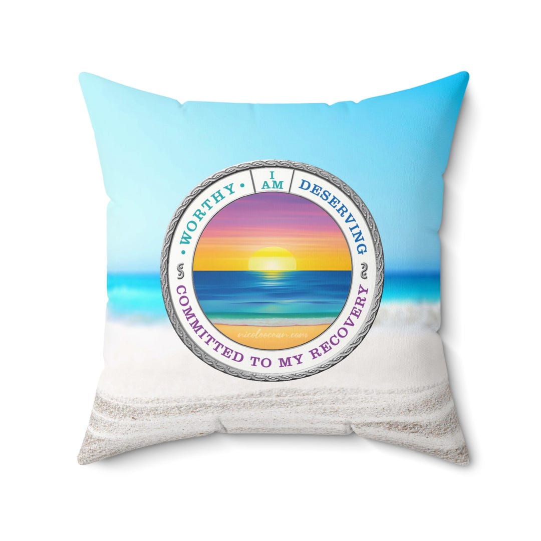 Recovery Themed Pillow, Sobriety Gift, Inspirational Home Decor, Square ...