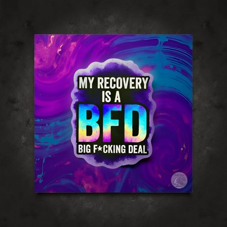 Buy Recovery Milestone Poster: Motivational Mental Health Art, Purple ...