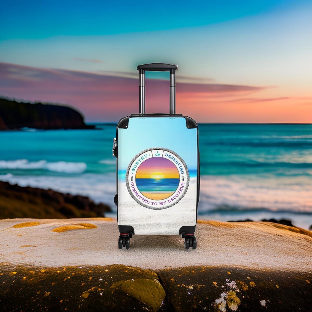 Recovery Themed Suitcase, Rolling Luggage Set, Rolling Hardshell ...